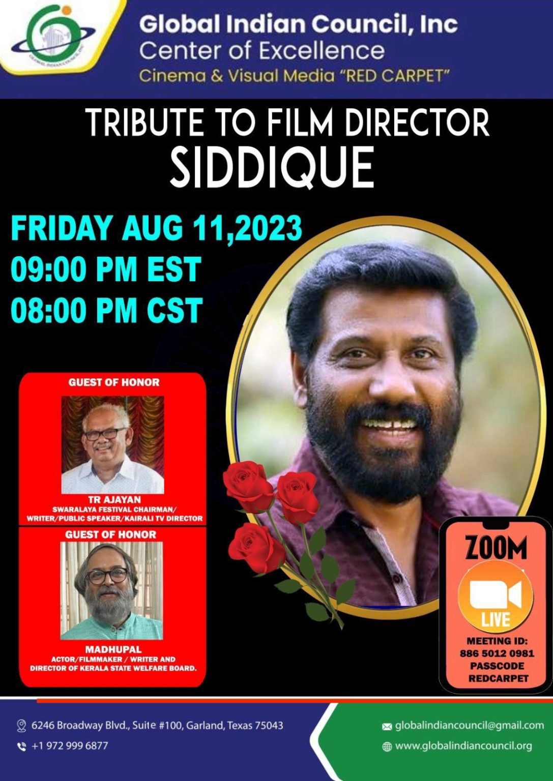 Director Siddique’s Legacy Left Behind Will Enrich the World of Cinema ...